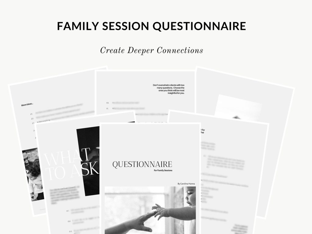 Family Session Client Questionnaire | Carolina Hanna Photography ...